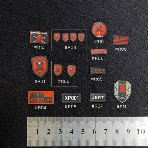 B04-R 1/6 Scale HOT ZERT Flag patch Armband Badges 12" Easy&Simple ...