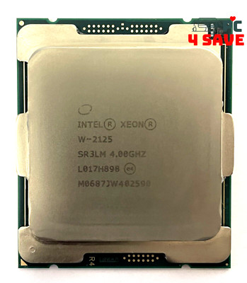 Intel Xeon W-2125 CPU 4.0 GHz SR3LM 4-Core 8.25MB LGA2066 Server ...
