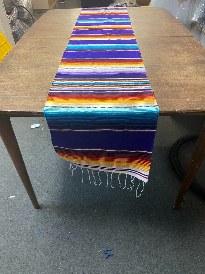Mexican Sarape Table Runner 81"X14" 1st quality XLARGE ,Saltillo ...