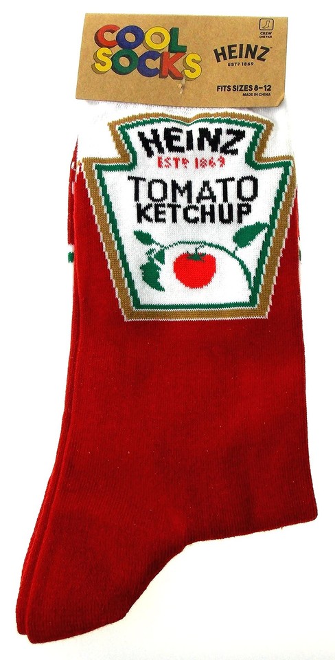 Heinz Tomato Ketchup Bottle Socks Fun Candy Novelty Gag Gift Set Tin ...