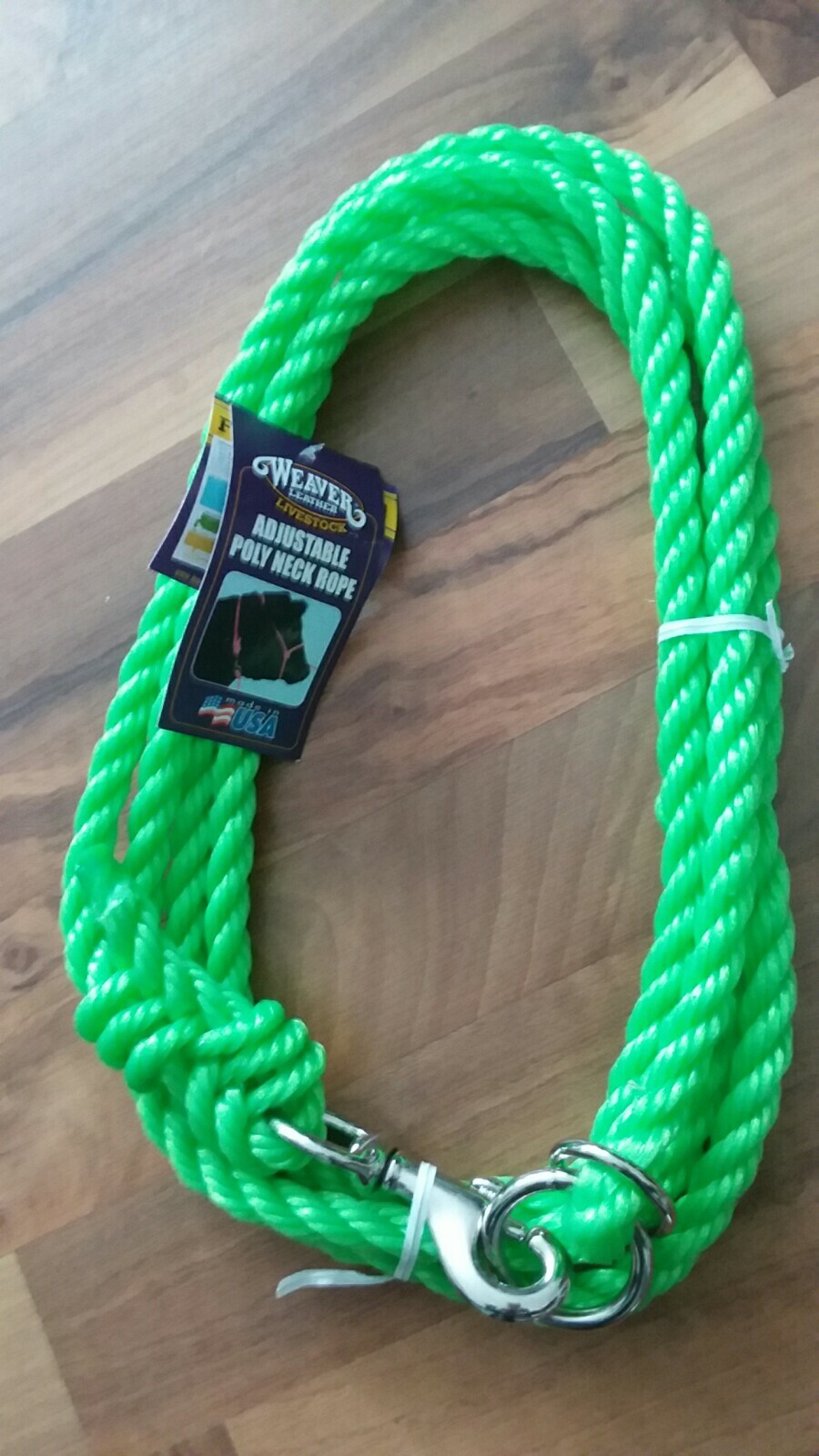 Weaver Cattle COW Heifer Adj Poly Neck Rope Halter Lead Lime Zest 35 ...