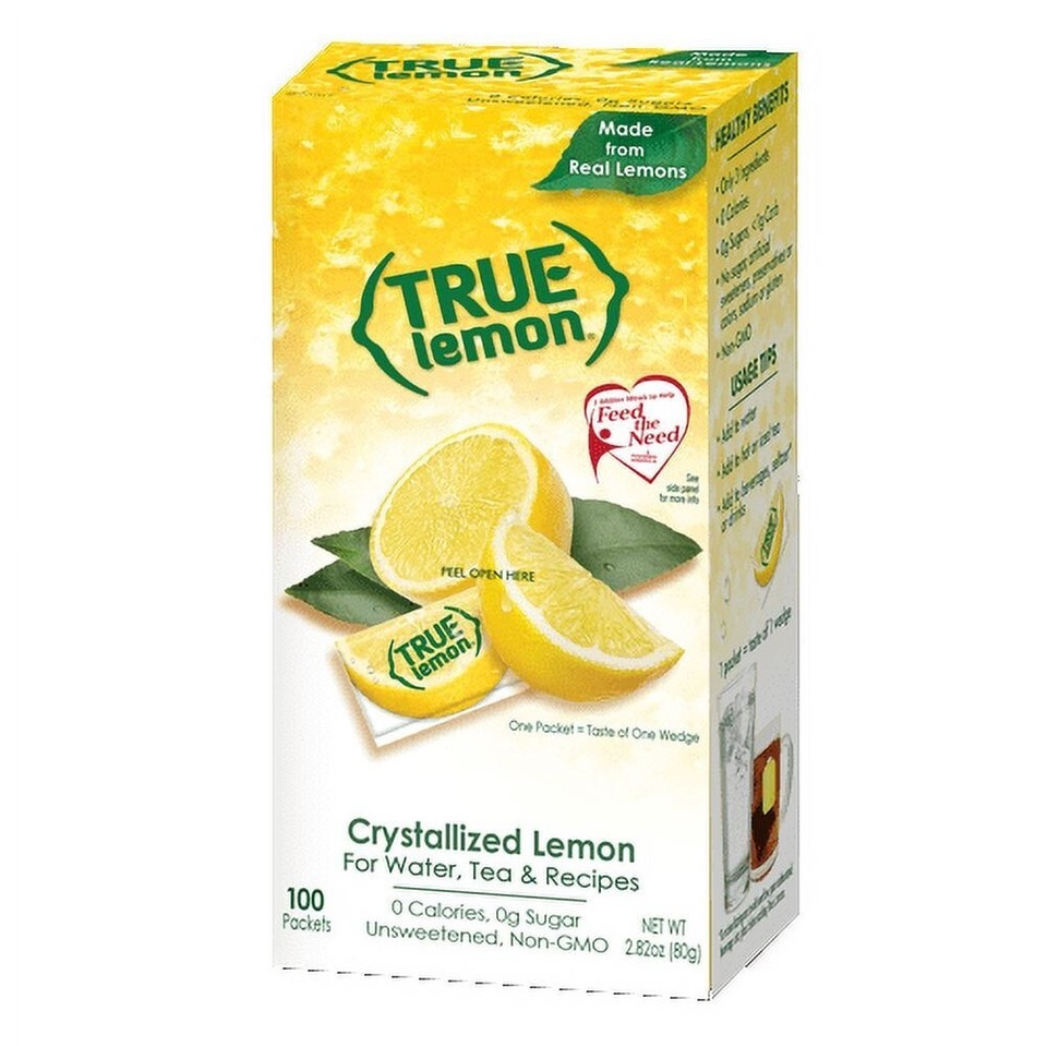 True Lemon Drink Mix, 2.82 Oz, Lemon, 100 Packets | eBay