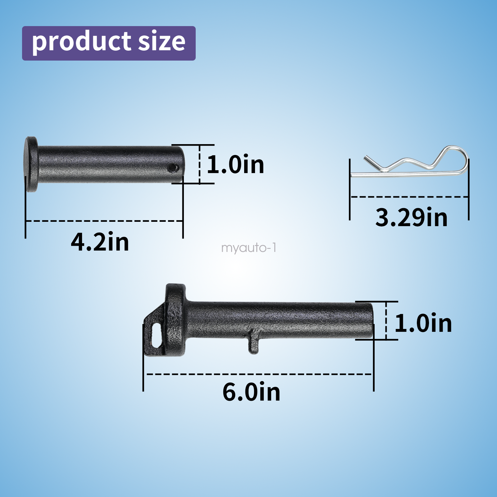A65-6008 Tow Hook pull Pin & A65-6007 Frame Pins for Peterbilt Tow Hook ...