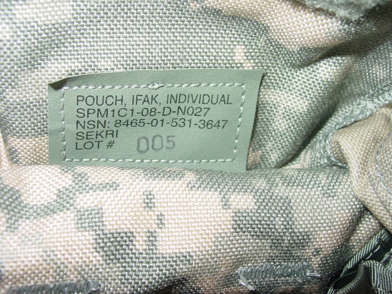 ACU IFAK Individual 8465-01-531-3647 Pouch- Single NEW! | eBay