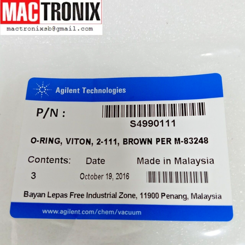 (LOT OF 3) Agilent Technologies S4990111 O-Ring Viton 2-111 Brown (NEW ...