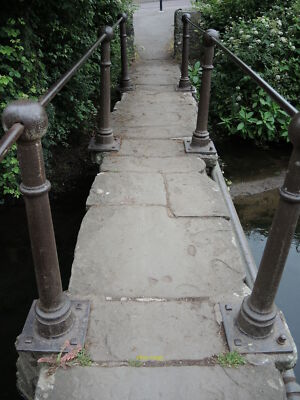 Photo 6x4 Stone and steel over the brook The small and presumably ...