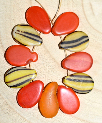 Antique Czech Molded Bohemian Tabular Tear Drop African Trade Wedding ...