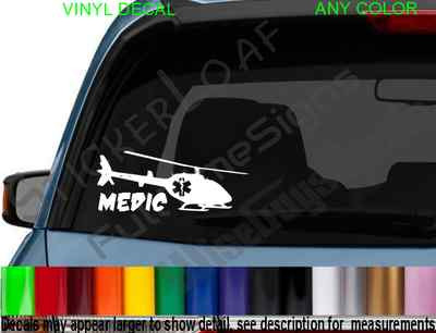 FLIGHT MEDIC Decal Medic Paramedic Star of Life EMT RN Rescue Chopper ...