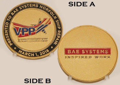BAE Systems Norfolk Ship Repair VPP Challenge Coin - 2018 Commemorative ...