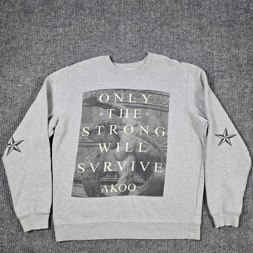 Akoo Sweatshirt Mens 2XL Only The Strong Will Survive Crewneck Pullover ...