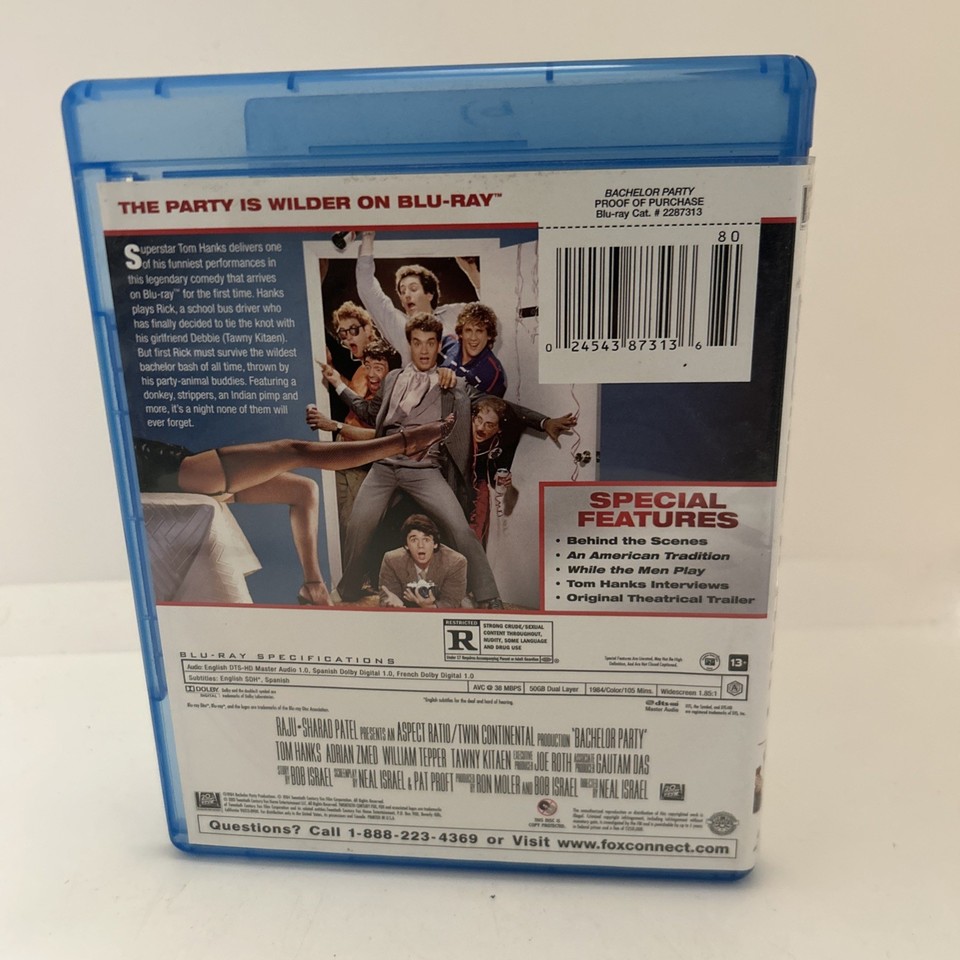 Bachelor Party (Blu-ray Movie, 1984) *Tom Hanks* Out of Print ...