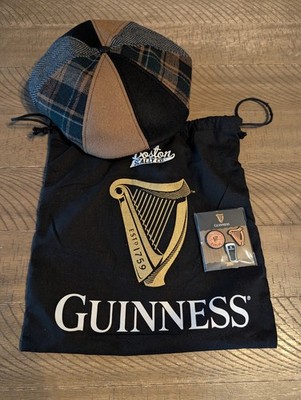 Boston Scally Co XL Guinness Irish Beer Hat Cap Dust Bag Pin Complete ...