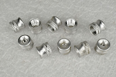 Lot of 10 Knurled Pull Chain Switch Nuts for Ceiling Fan / Light Silver ...