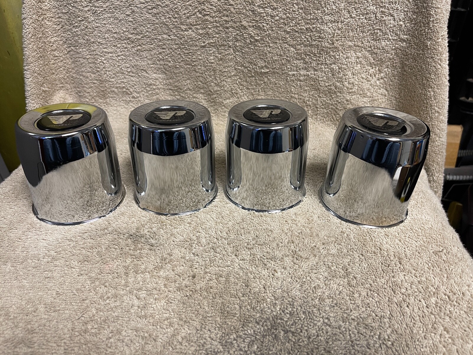PROGRESSIVE WHEEL CENTER CAPS SET OF 4, 3 1/2 X 3 3/8 | eBay