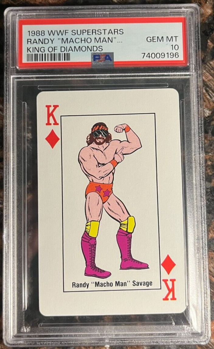 1988 WWF Superstars Randy Savage King of Diamonds PSA 10 Wrestling ...