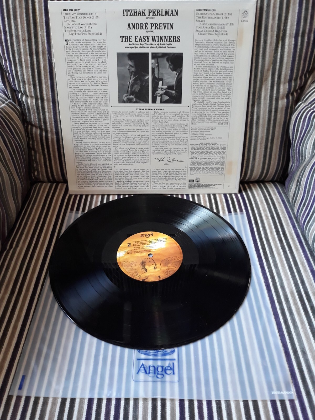 Itzhak Perlman/Andre Previn-"The Easy Winners"-Angel Records-S 37113 ...