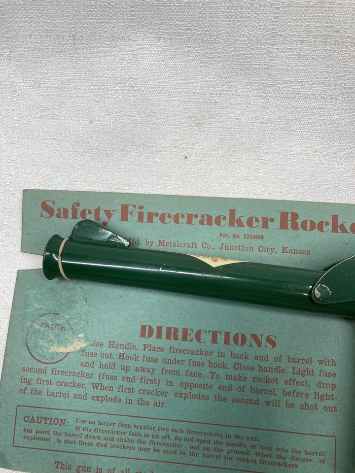 Vtg - Safety Firecracker Rocket Pistol Metalcraft Co.- Junction City ...