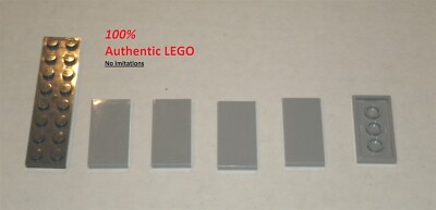 LEGO NEW 2x4 Light Bluish Grey Tile (5x) 4560183 Brick 87079 | eBay