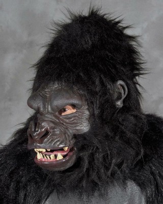 Gorilla Mask Ape Primate Beast Animal Moving Mouth Scary Halloween ...
