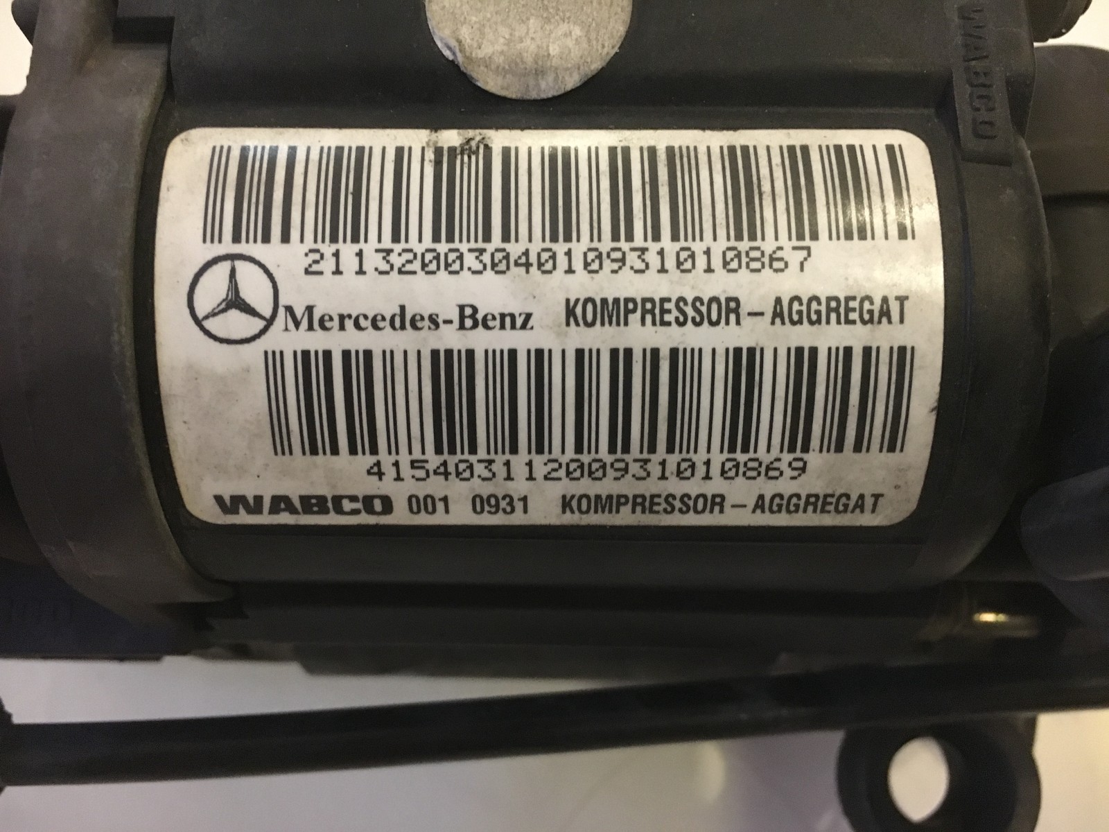 00-06 MERCEDES BENZ S CLASS AIRSUSPENSION PUMP KOMPRESSOR-AGGREGAT 211 ...