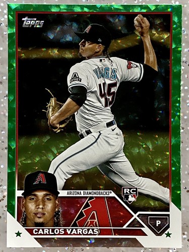 CARLOS VARGAS RC 2023 Topps Update #US-67 GREEN ICE /499 Diamondbacks ...