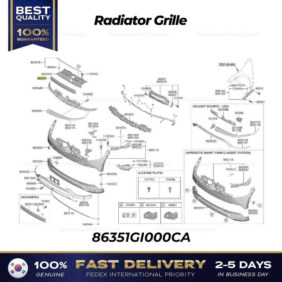 ⭐Genuine⭐ Radiator Grille 86351GI000CA for Hyundai Ioniq 5 | eBay