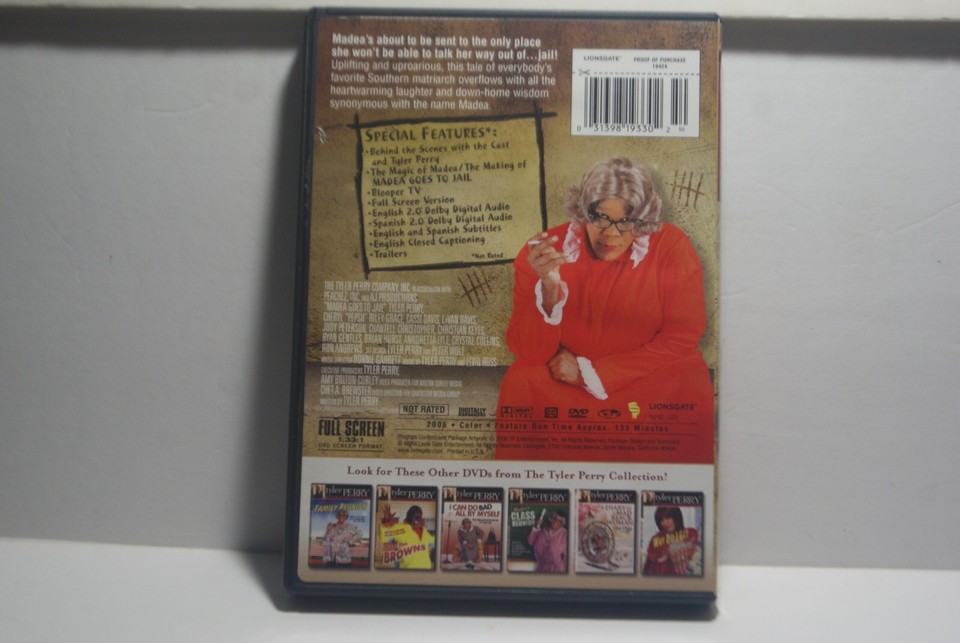 Madea Goes To Jail DVD Tyler Perry Action Packed Comedy a/Jail 2005 | eBay