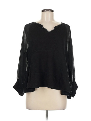 Akemi + Kin Women Black Long Sleeve Blouse M | eBay