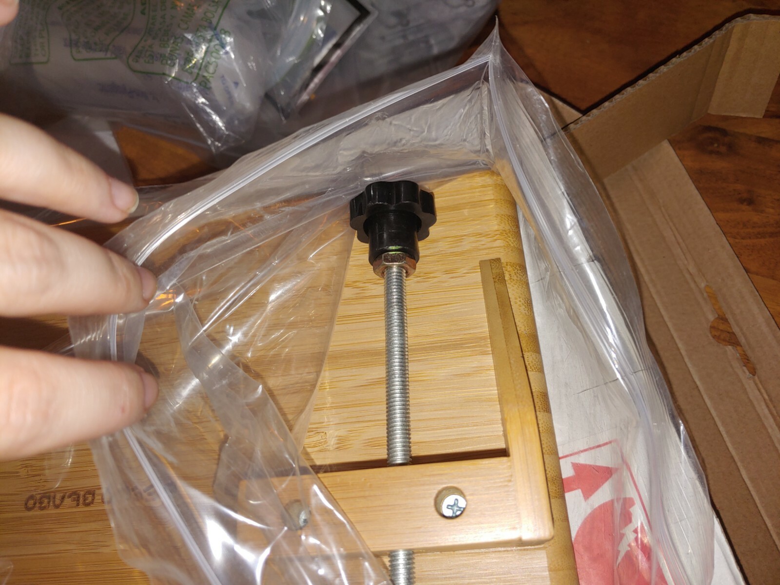 Bamboo Bedside Table Caddy Nightstand Shelf Organizer Tray padded ...