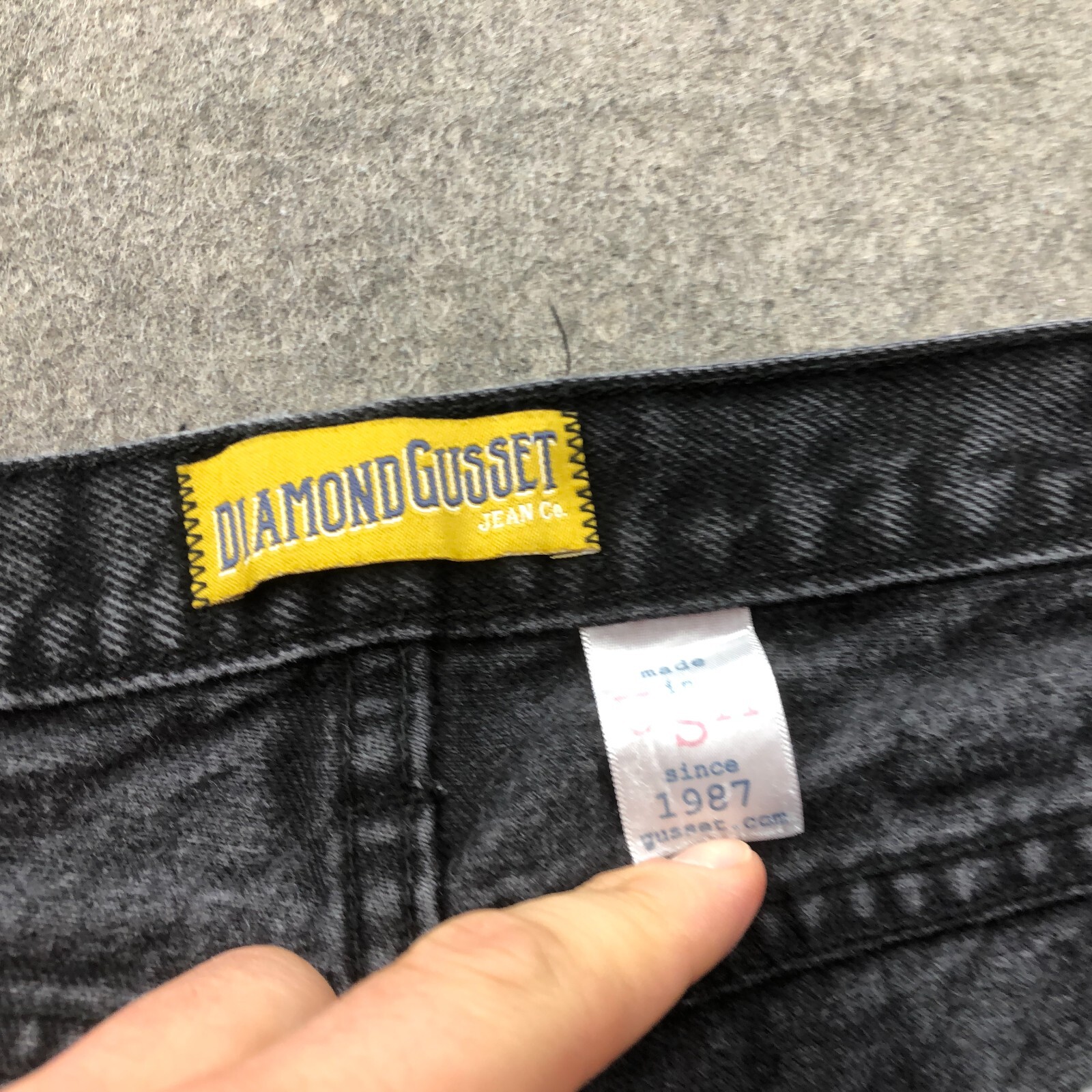 Diamond Gusset Carpenter Jeans Mens 46x30 Black Wash … - Gem