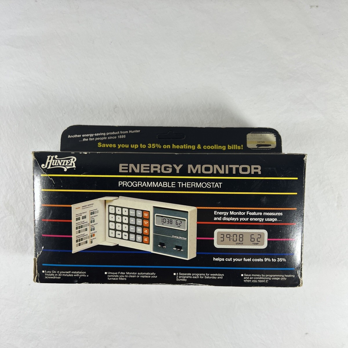 Termostato Programable Hunter New Old Stock Hunter Model 42201 Energy