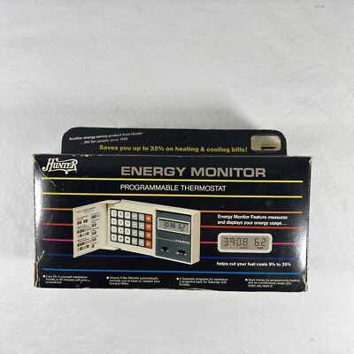 (NEW) Vintage Hunter Energy Monitor Programmable Thermostat 42201 | eBay