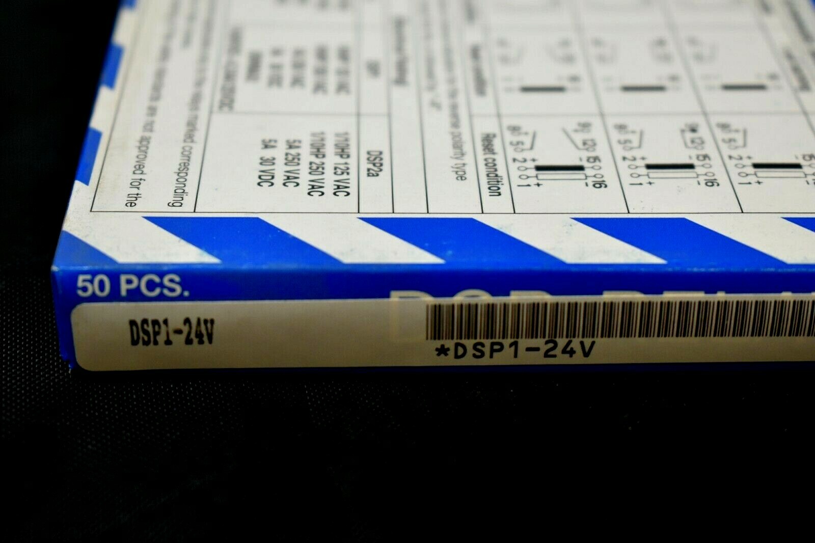 [Box of 50] Matsushita Panasonic DSP1-DC24V Power Relay 6-Pin DSP Relay ...