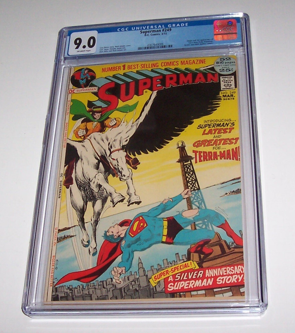 Superman #249 - DC 1972 Bronze Age issue - CGC VF/NM 9.0 - Neal Adams ...