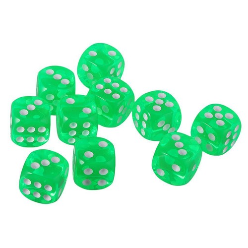 Six Side Dice Spot Dices for Board Game Toys RPG DND Table Games Green ...