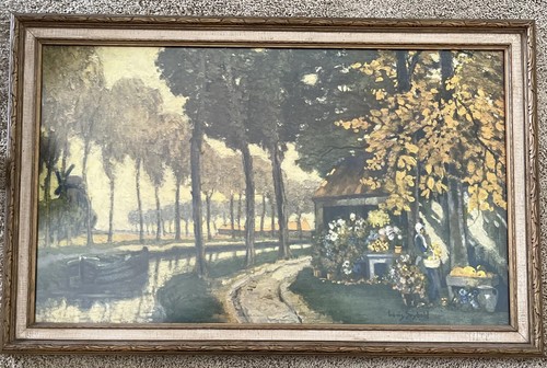 Antique Large Color Lithograph Louis Seybold Green To Gold John ...