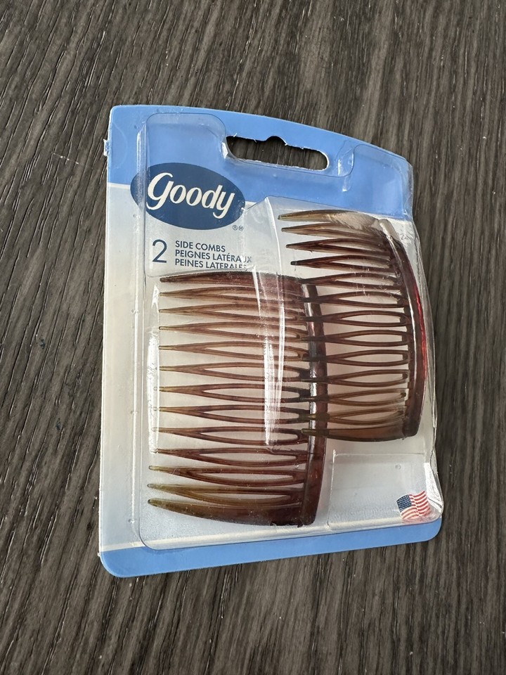 Vintage 2002 Goody 2 Pack Side Combs. #10324. Brown Tortoise Color. New ...