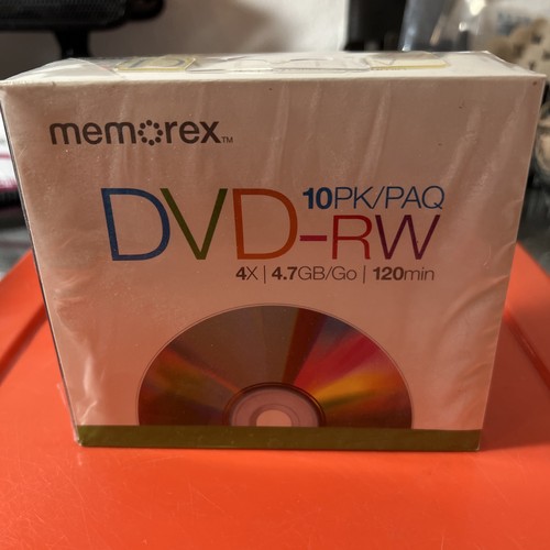 Memorex DVD-RW 10 Pack 4.7GB 4x Discs & Cases 120 Minutes Blank Media ...