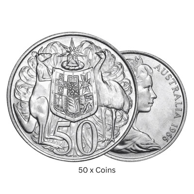 Australia 1966 Silver 50c Coins x50 - Total 17oz Mostly EF+/AU | eBay ...