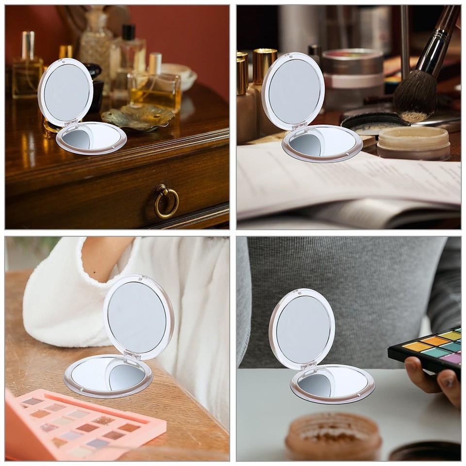 Mini Portable Folding Mirror Compact Makeup Mirror for Travel Purse ...