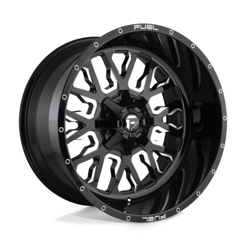 Fuel 1PC D611 STROKE 20X9 6x120/6x139.7 19 78.10 GLOSS BLACK MILLED ...