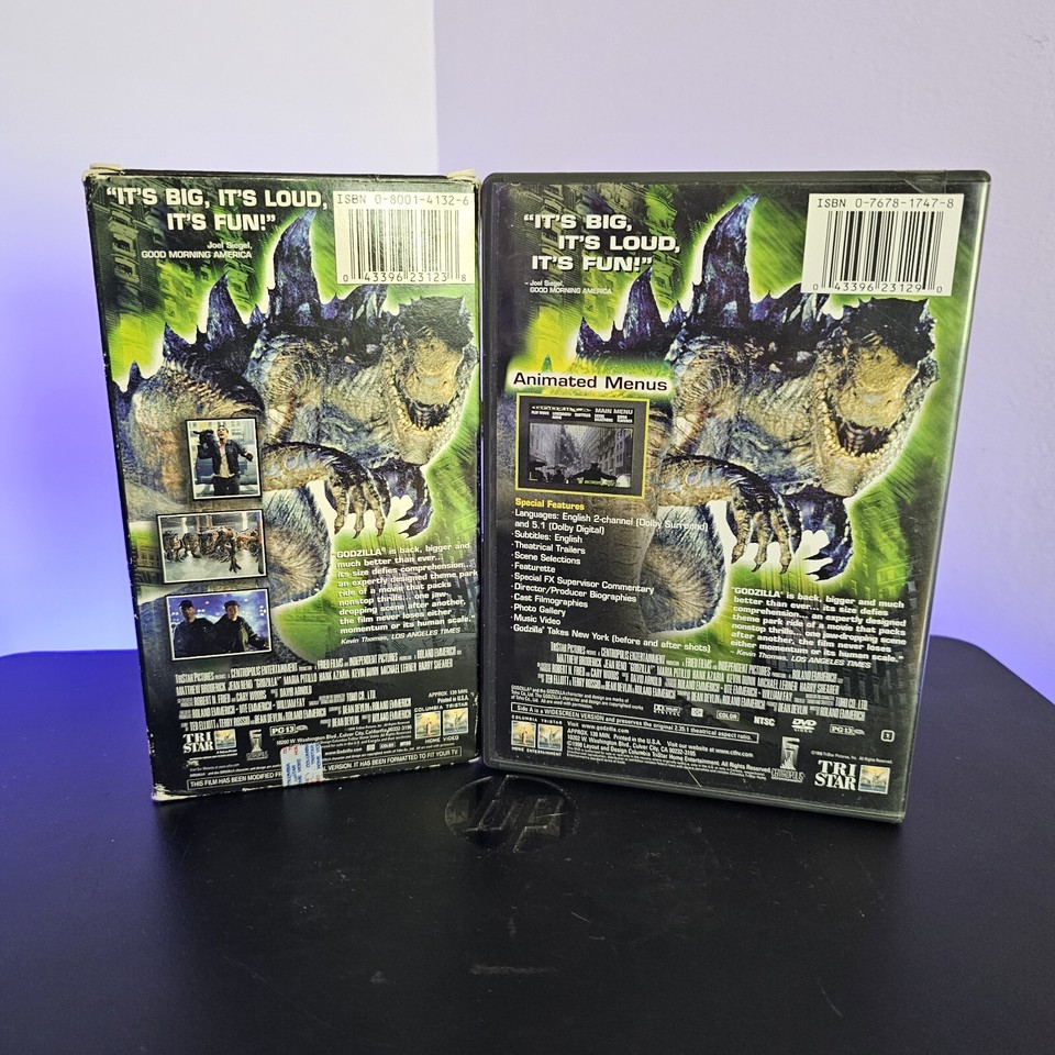 "Godzilla" 1998 VHS DVD Bundle | eBay