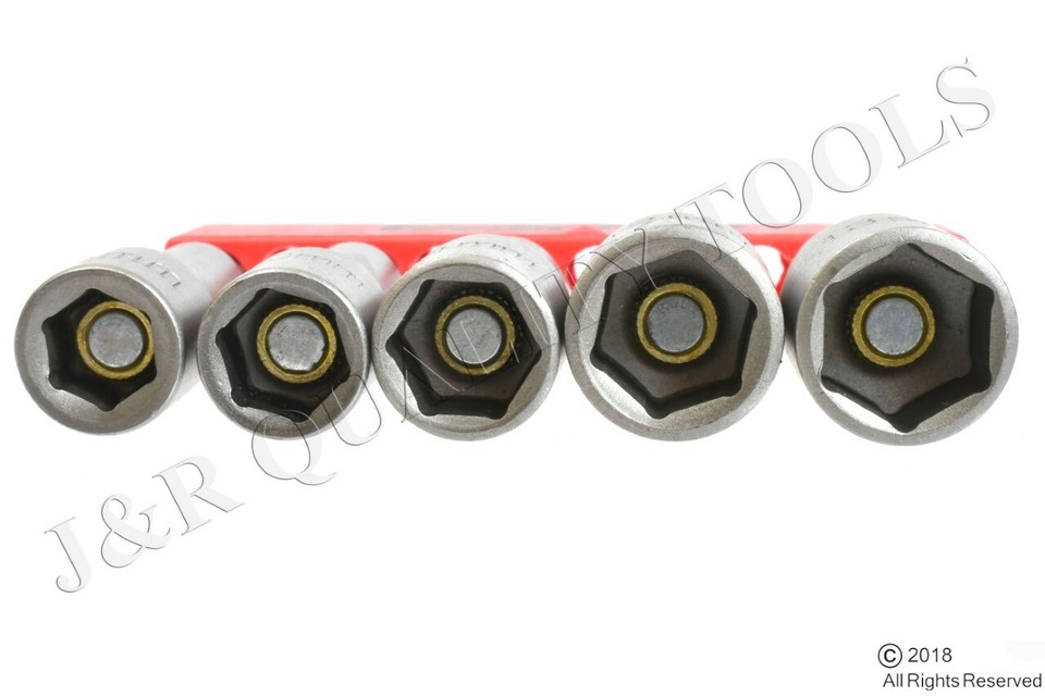8pc MAGNETIC NUT SETTER HEX SHANK SET METRIC | eBay
