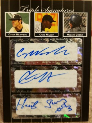 Casey WEATHERS Hector GOMEZ Chris NELSON 2007 TRIPLE Rookie AUTO ...