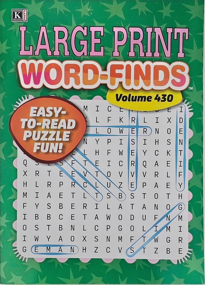 Kappa Large Print Word-Finds Puzzle Books Vol.405-430, 80 Puzzles Each ...