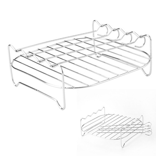 Stainless Steel Grilling Rack with Skewers Ideal for Roaster Rotisserie ...