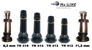 80 x Gummiventile Metallventil gemischt Reifenventil TR 412, 413, 414, 418 | eBay