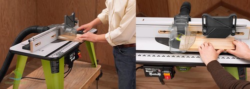 RYOBI Universal Router Table Corded Adjustable Fence Built-in Vacuum ...