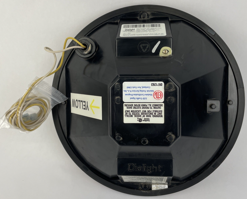 Traffic Signal Light 12" OEM DIALIGHT Yellow Arrow LED Lense Gasket NOS ...
