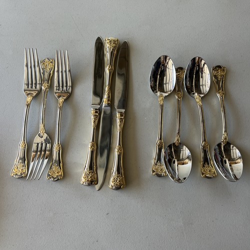Royal Albert Old Country Roses Stainless Gold Silverware Flatware set ...